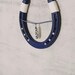Beautiful Navy Blue Horseshoe With White Leather - Etsy
