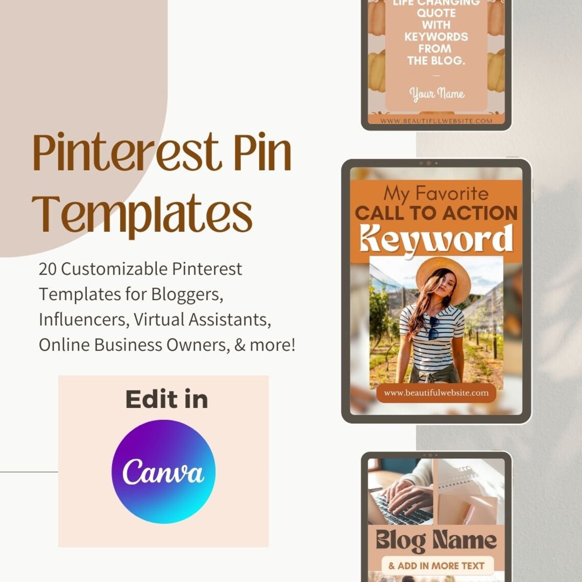 Fall-themed Pinterest Templates Pins | Canva Pinterest Pins | Pinterest ...