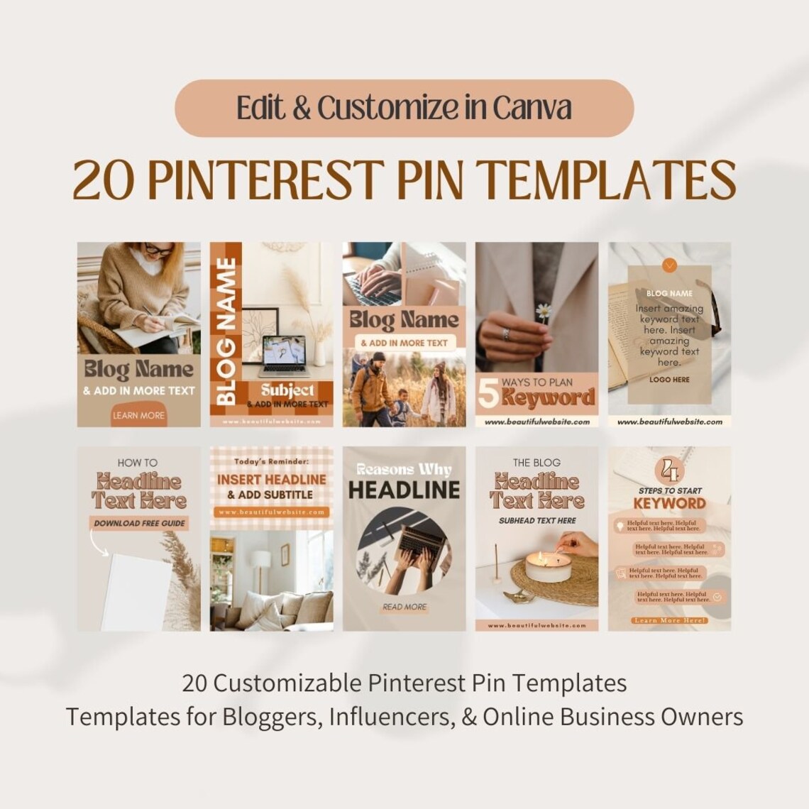 Fall-themed Pinterest Templates Pins | Canva Pinterest Pins | Pinterest ...