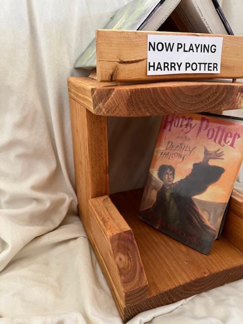 Personalized Book Nook - Distressed Wood - Etsy