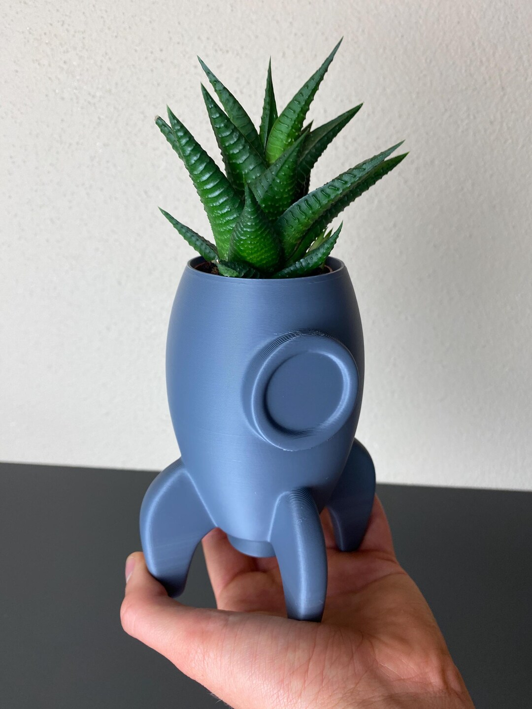 Rocket Planter Vase – Space Decor for Succulents & Air Plants – Retro ...