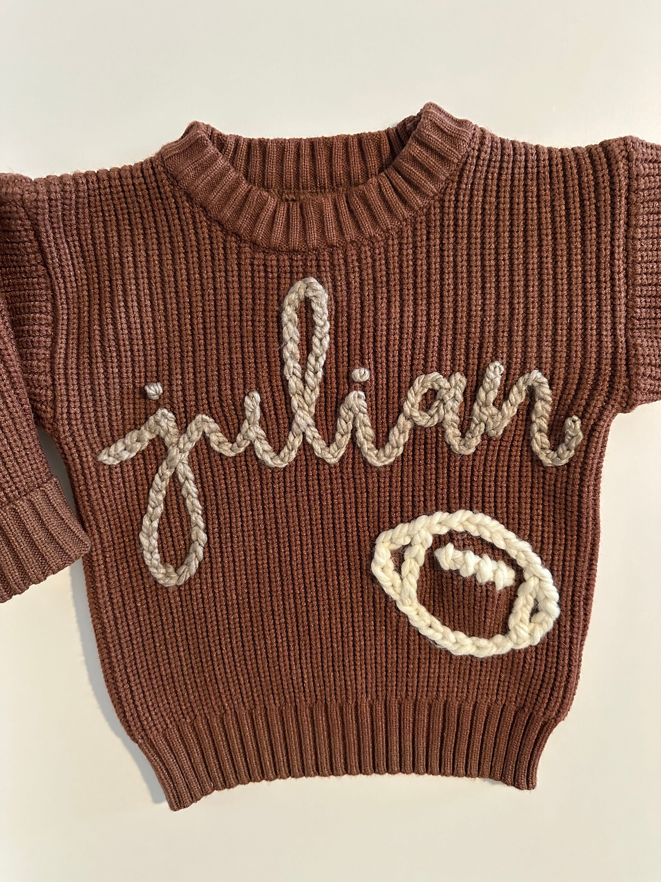 Custom Baby Name Sweater, Sweater With Name, Personalized Hand ...