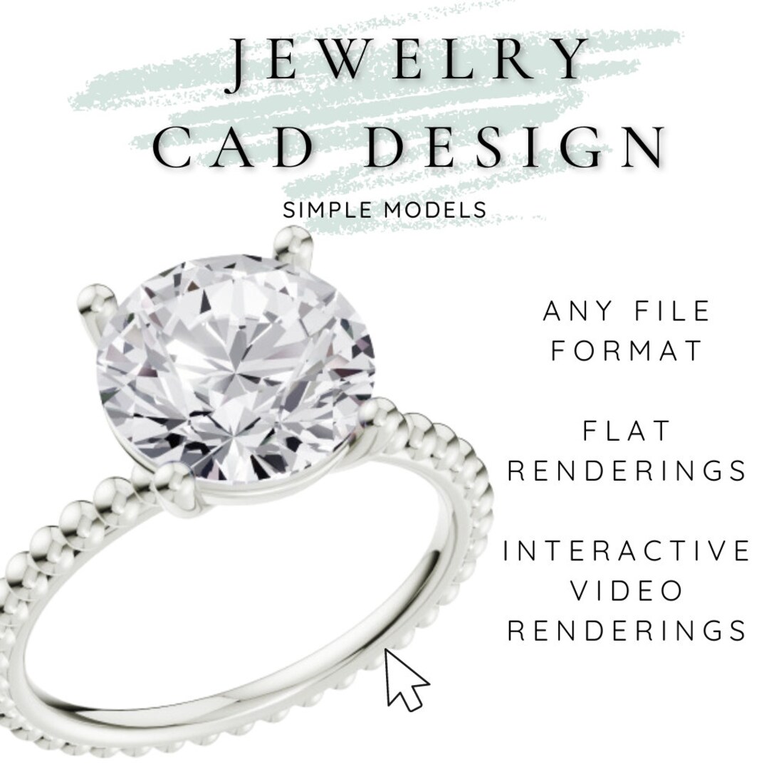 Professional CAD Design for Simple Jewelry Designs – Downloadable ...