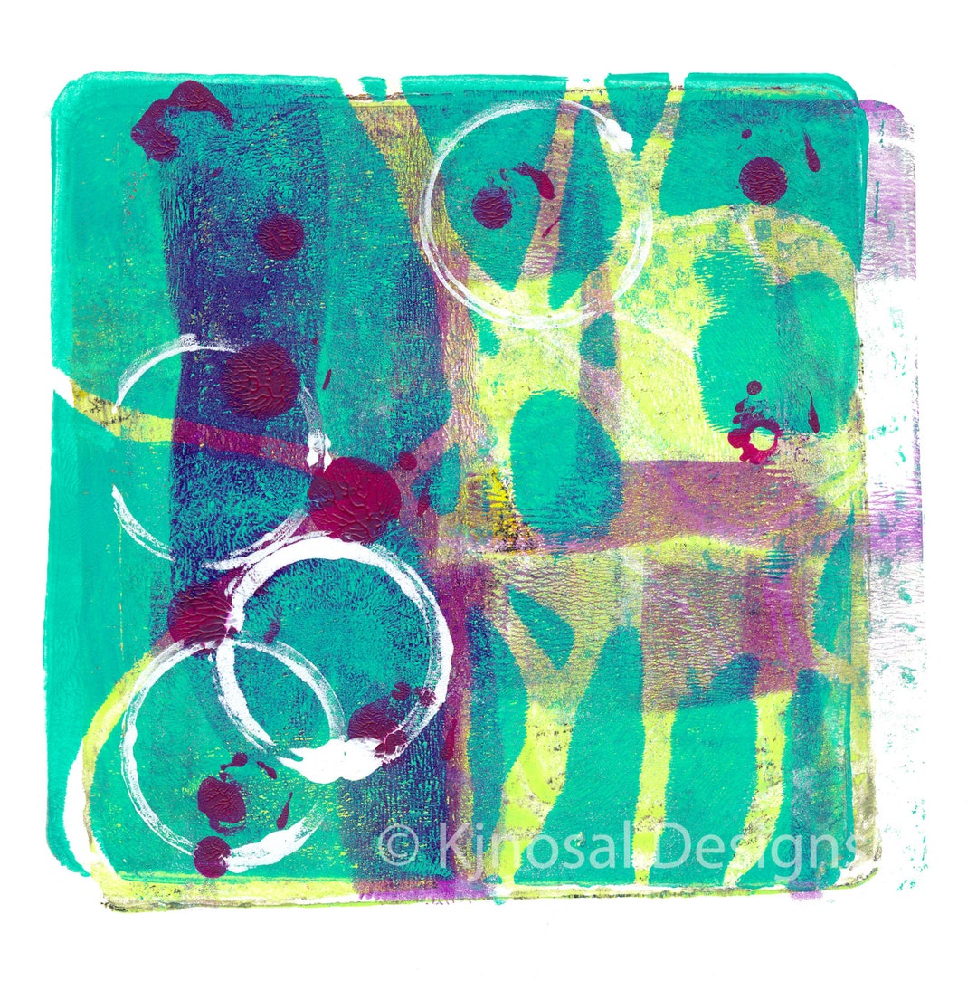 Art Print, Monoprint, Abstract Art, Wall Art, Swirls, Acrylic Painting ...