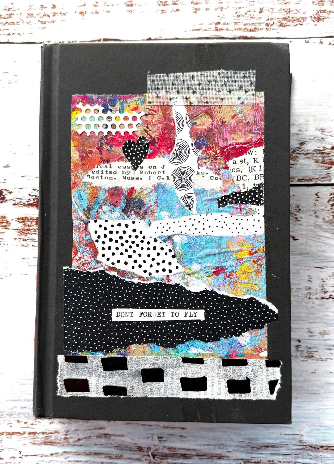 Handmade Junk Art Journal: Recycled Book Cover, Mixed Media Pages (9 ...