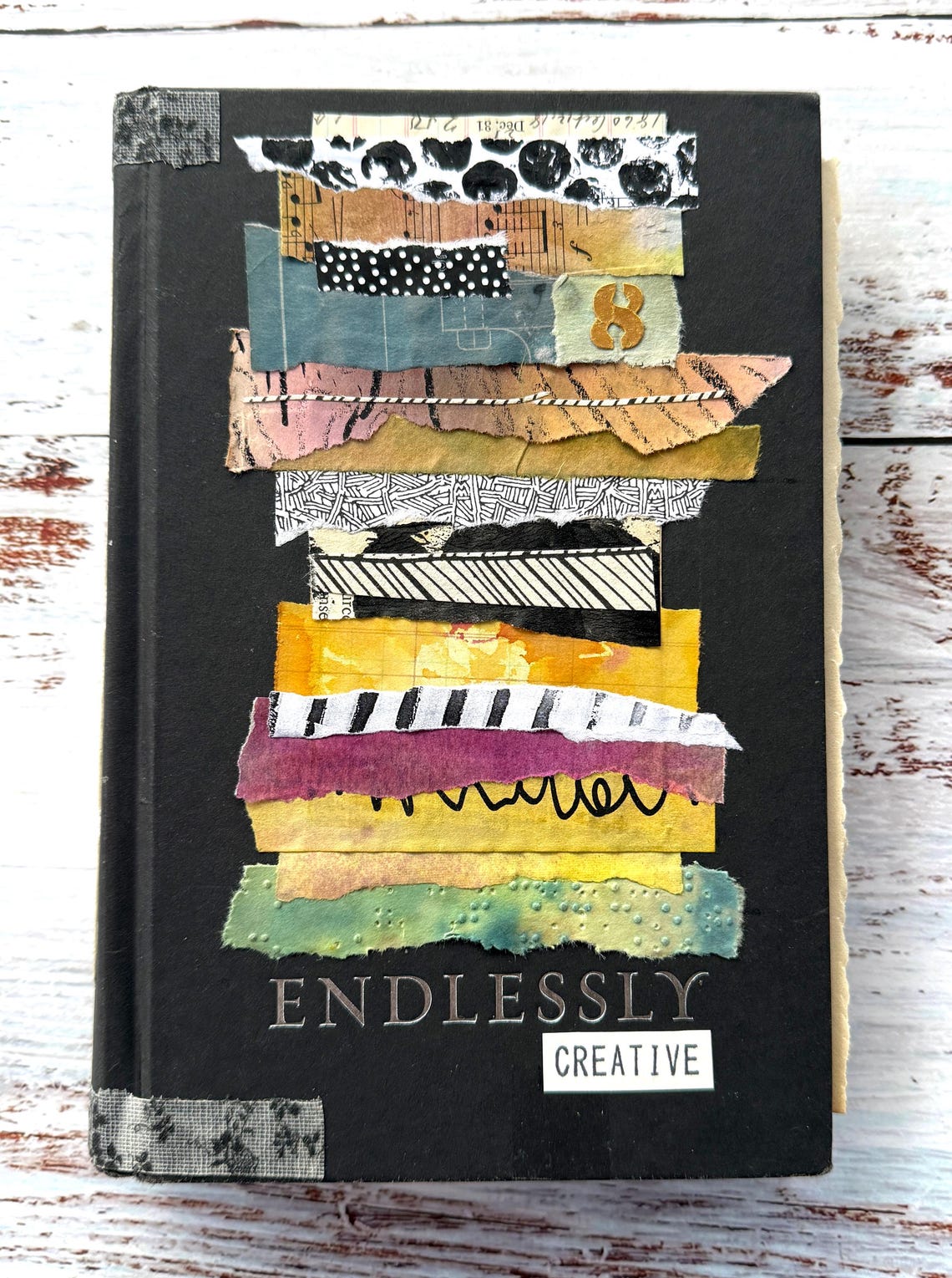 Handmade Junk Art Journal: Recycled Book Cover, Mixed Media Pages (8 ...