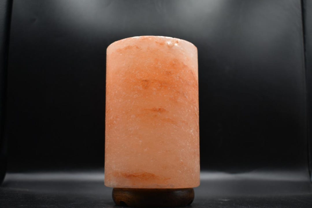 Himalayan Pink Salt Cylinder Shape Lamp Ionizing Meditation Healing ...