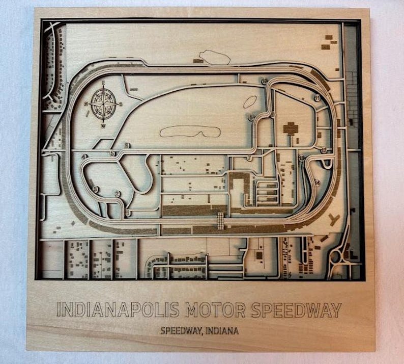 Indianapolis Speedway Racetrack 12x12'' - Etsy