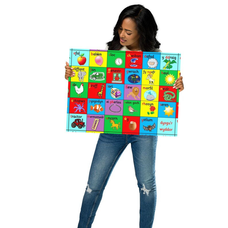 Poster - the Welsh Alphabet for Children's Bedroom or Playroom. Yr ...