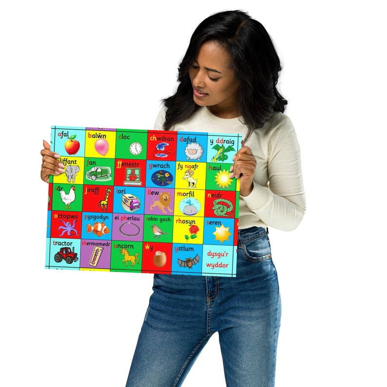 Poster - the Welsh Alphabet for Children's Bedroom or Playroom. Yr ...