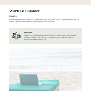 Work-life Balance Worksheet - Etsy