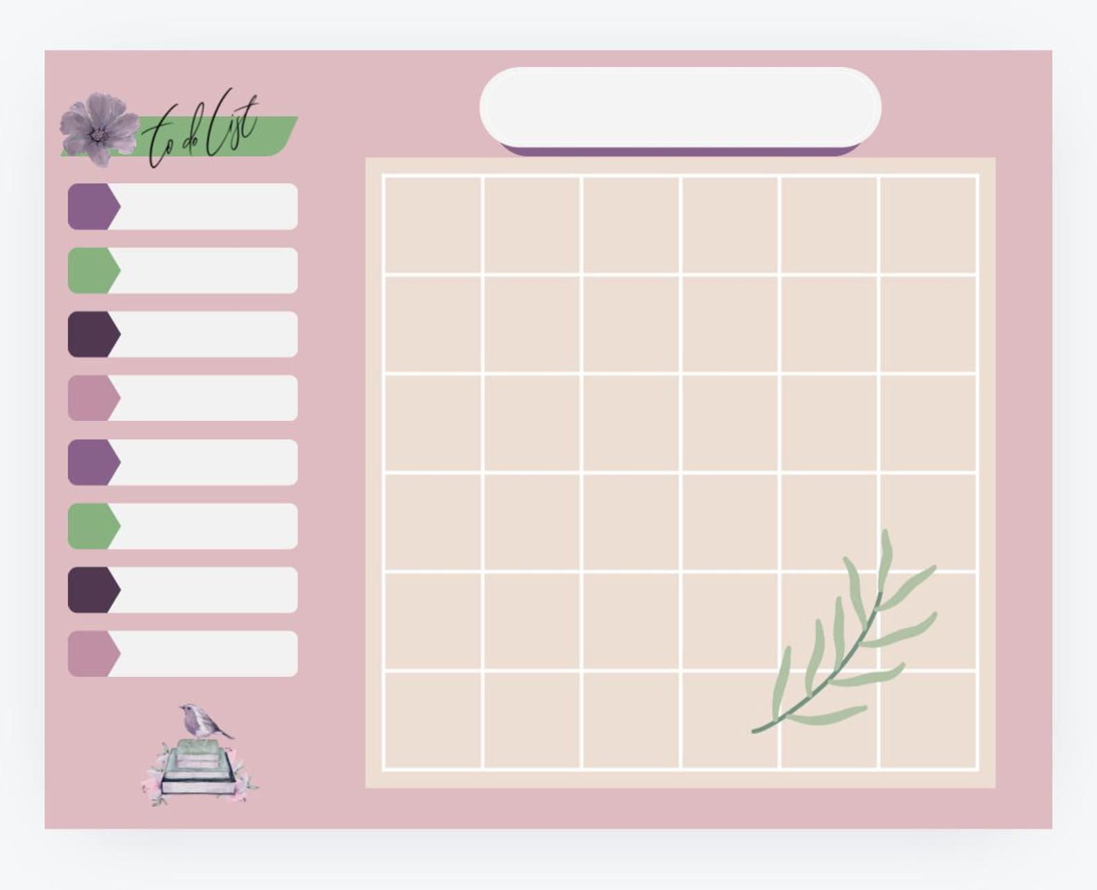 Blank Calendar - Etsy