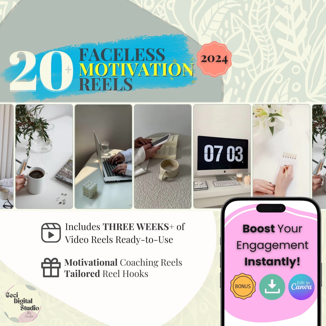 20 Faceless Motivational Reels Influencer Motivational Reel Tiktok ...