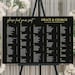 Printed Wedding Seating Chart | Personalized Acrylic Guest List - Etsy