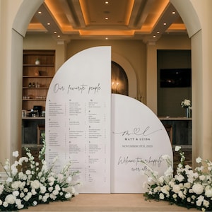 Arch Seating Chart Large Wedding Seating Chart Arched Panel With Custom ...