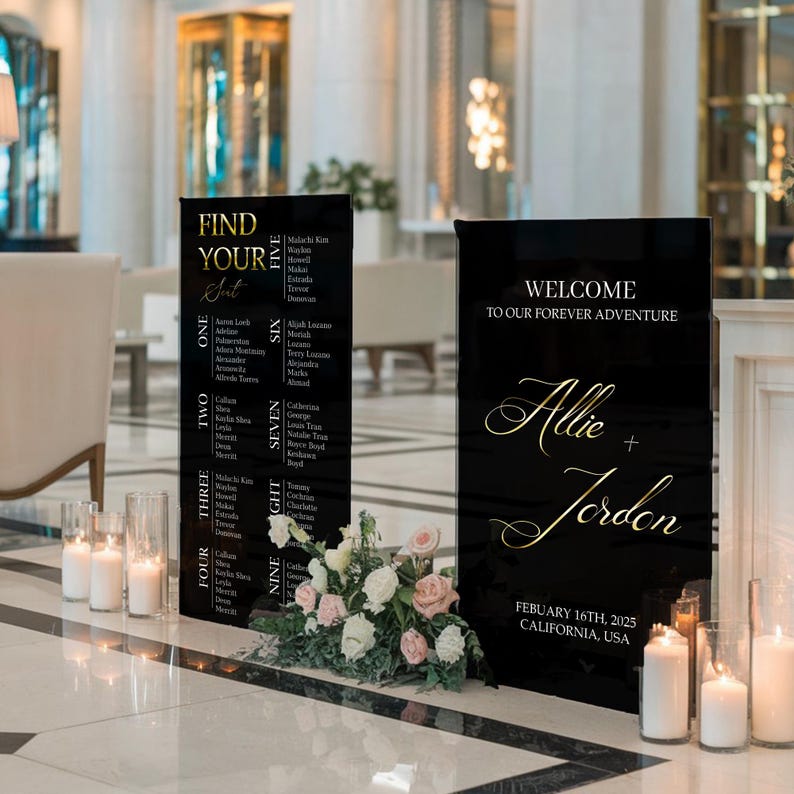 Wedding Bundle - Set of 3 Wedding Signs - Seating Chart Sign - Wedding ...