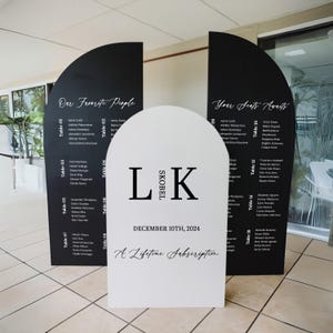 Arch Wedding Welcome Sign - Acrylic Seating Chart - Wedding Sign Bundle ...