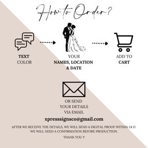 Gold Mirror Wedding Sign - Personalized Welcome Sign - Mirror Wedding ...