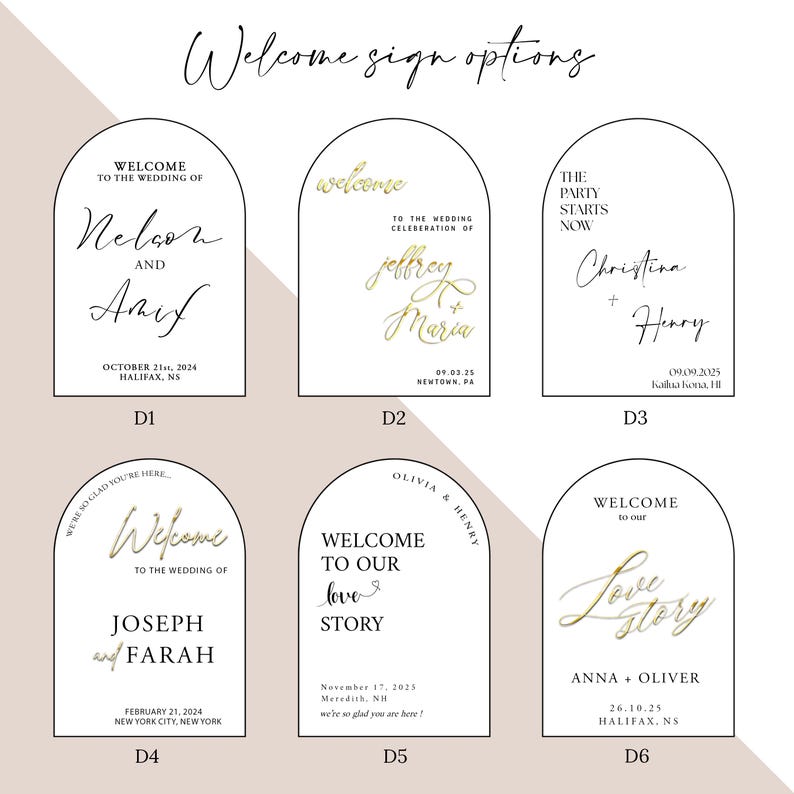 Gold Mirror Wedding Sign Personalized Welcome Sign Mirror Wedding ...