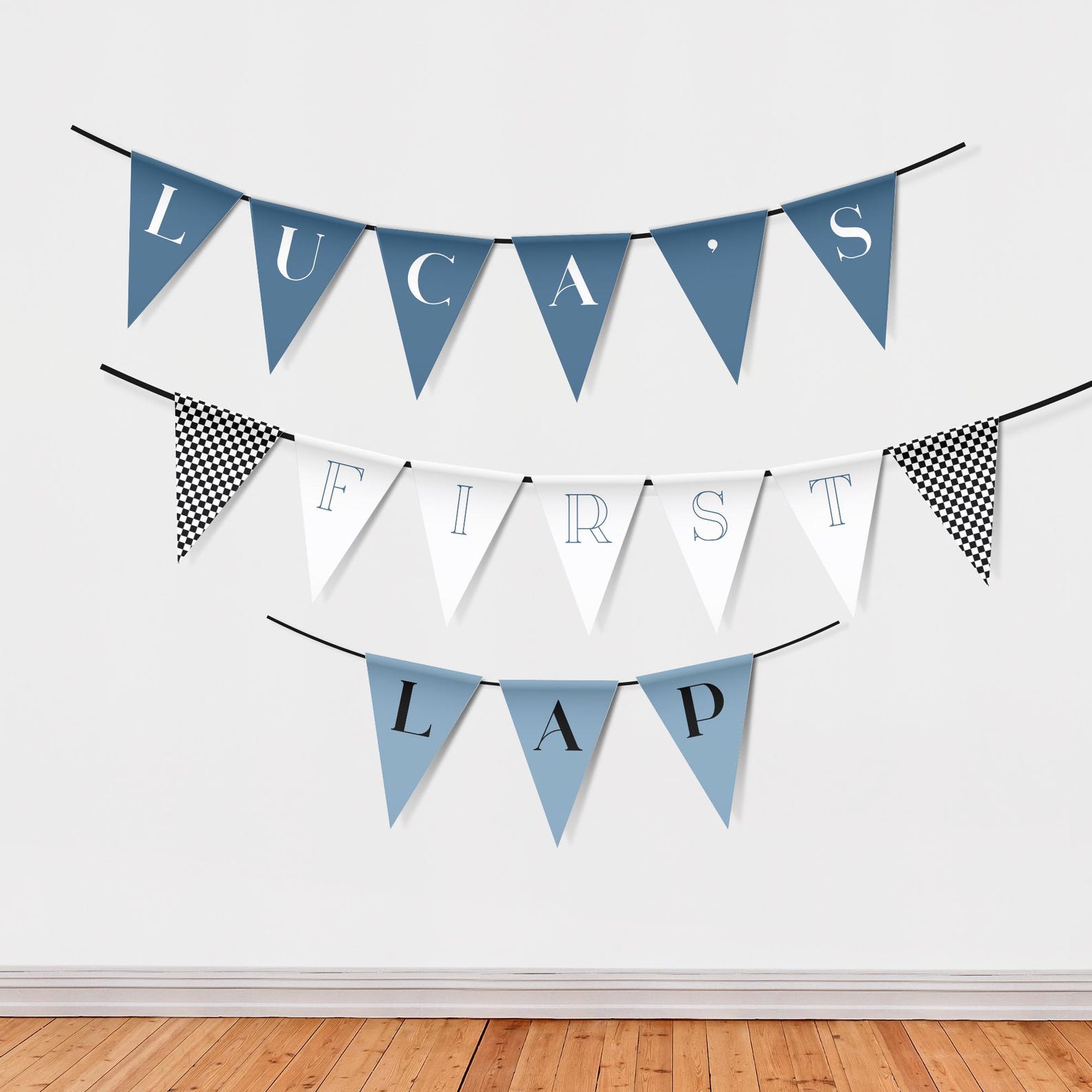 Race Car Birthday Pennant Banner | DIY Track Party Decorations ...