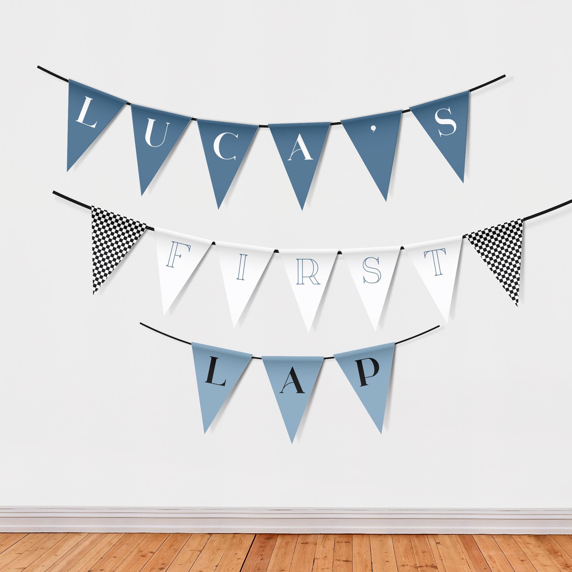 Race Car Birthday Pennant Banner | DIY Track Party Decorations ...
