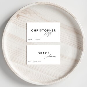 Modern Wedding Table Name Place Cards | Tented or Flat Printable Cards ...