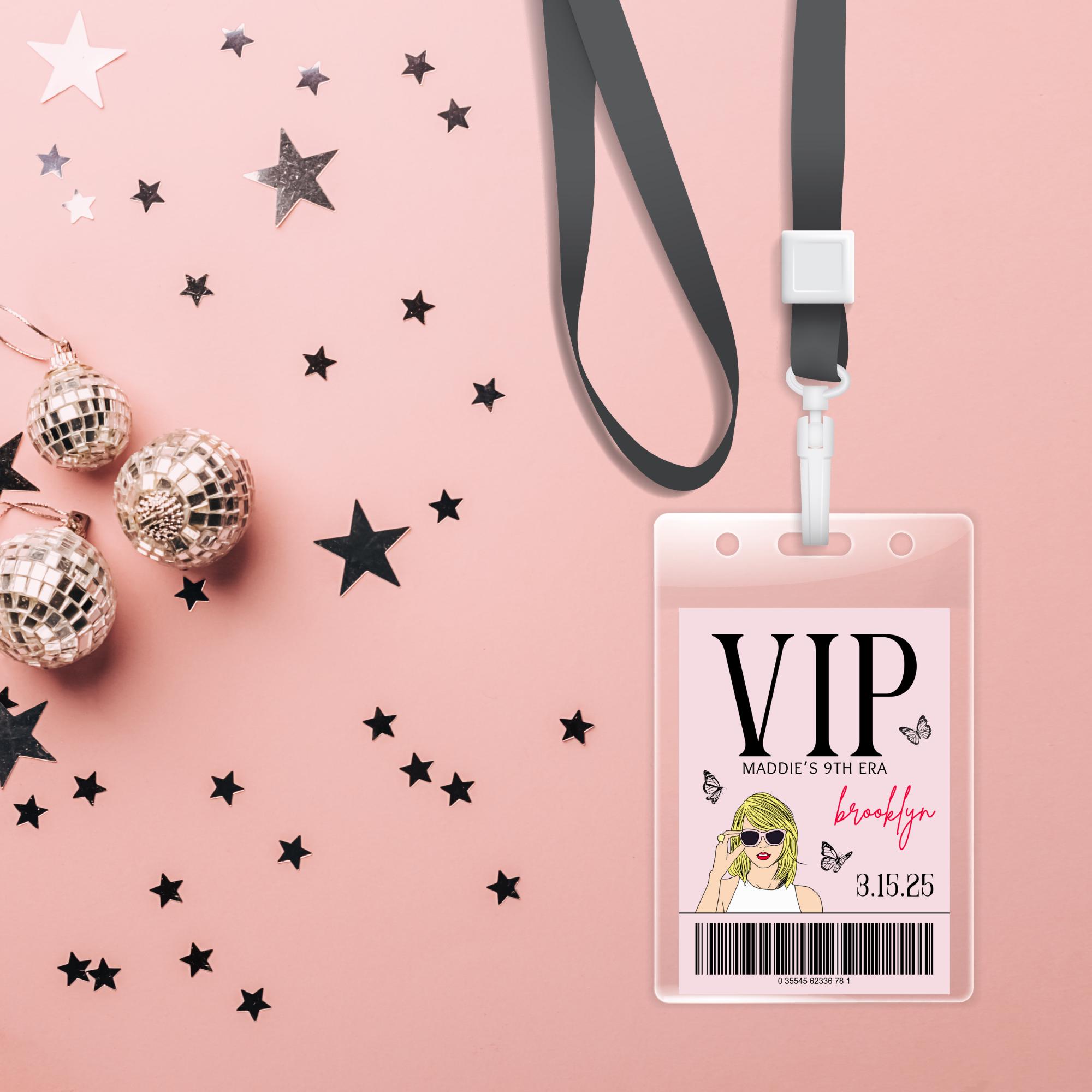 Taylor Concert VIP Pass | 2.5x3.5in Cards | Party Favors | Lanyard ...
