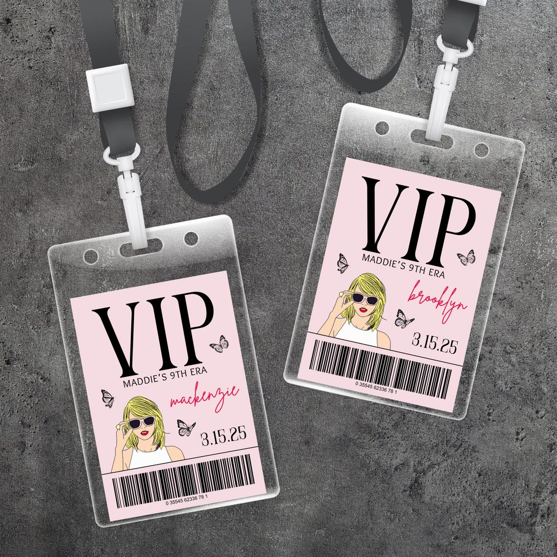 Taylor Concert VIP Pass | 2.5x3.5in Cards | Party Favors | Lanyard ...