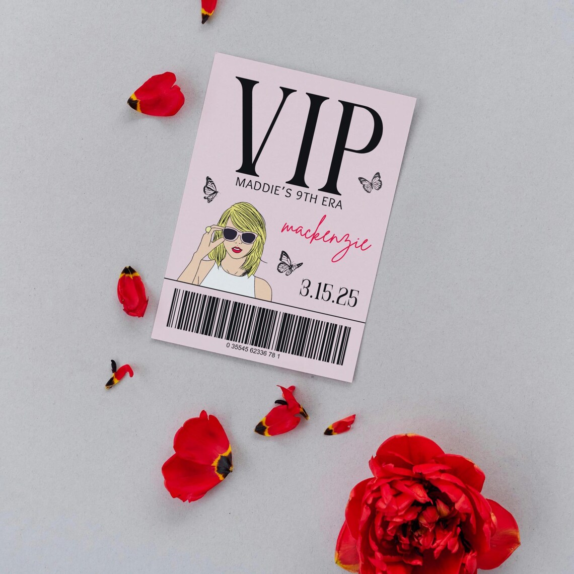 Taylor Concert VIP Pass | 2.5x3.5in Cards | Party Favors | Lanyard ...