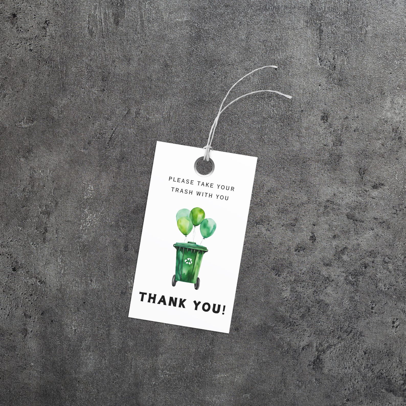 Garbage Truck Birthday Thank You Tags | Recycle Party Favors | Dump ...