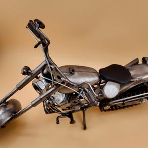Recycled Metal Motorcycle Sculpture – Upcycled Moto Art - Etsy