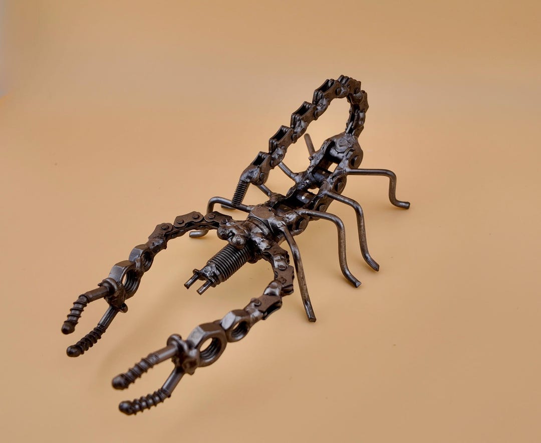 Handmade Scrap Metal Scorpion Sculpture – Rustic Welding Art Decor - Etsy