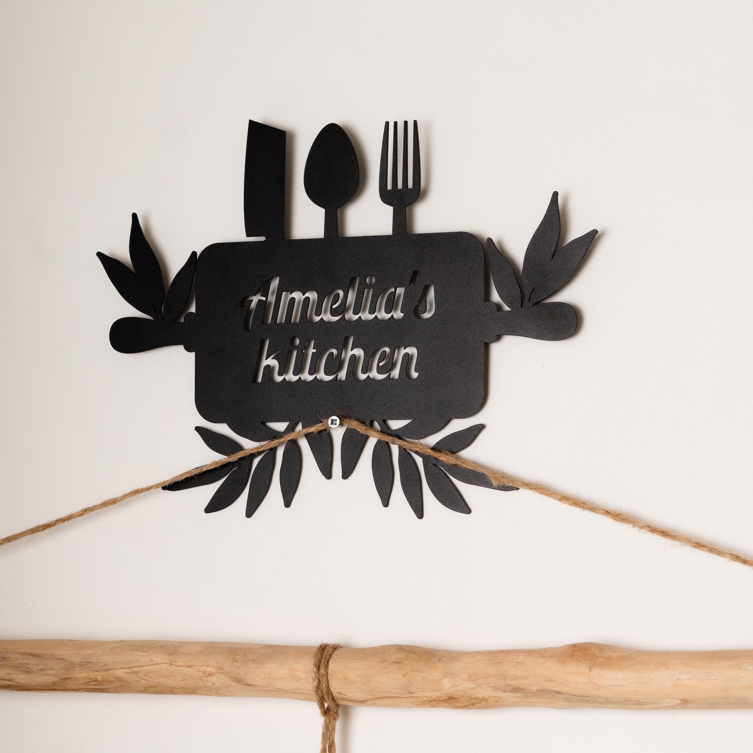 Custom Metal Kitchen Sign | Kitchen Wall Art | Dad's Kitchen Metal Sign ...
