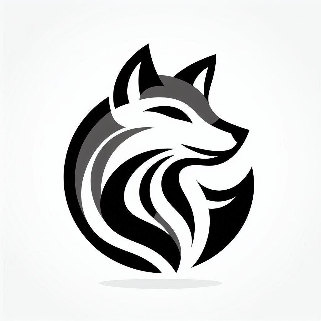 Black and White Stylized Fox Logos Fox Tatoos Fox Jpg Fox Symbols - Etsy