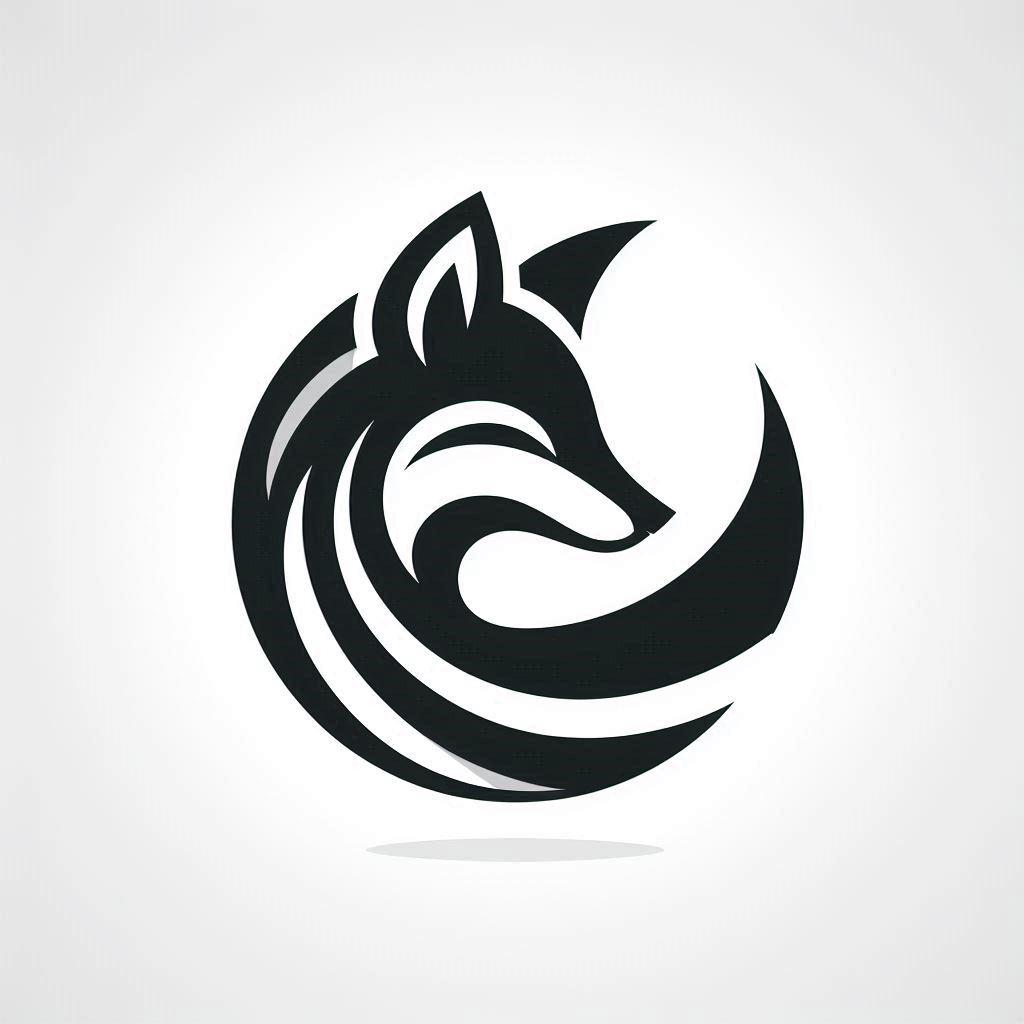 Black and White Stylized Fox Logos Fox Tatoos Fox Jpg Fox Symbols - Etsy