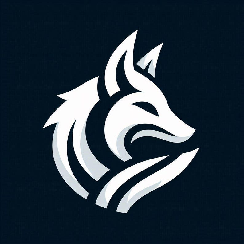 Black and White Stylized Fox Logos Fox Tatoos Fox Jpg Fox Symbols - Etsy