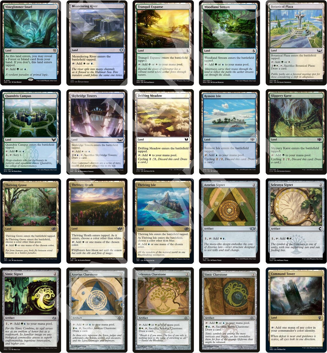MTG White Blue Green Commander Starter Kit - 40 Cards - Bant Bundle ...