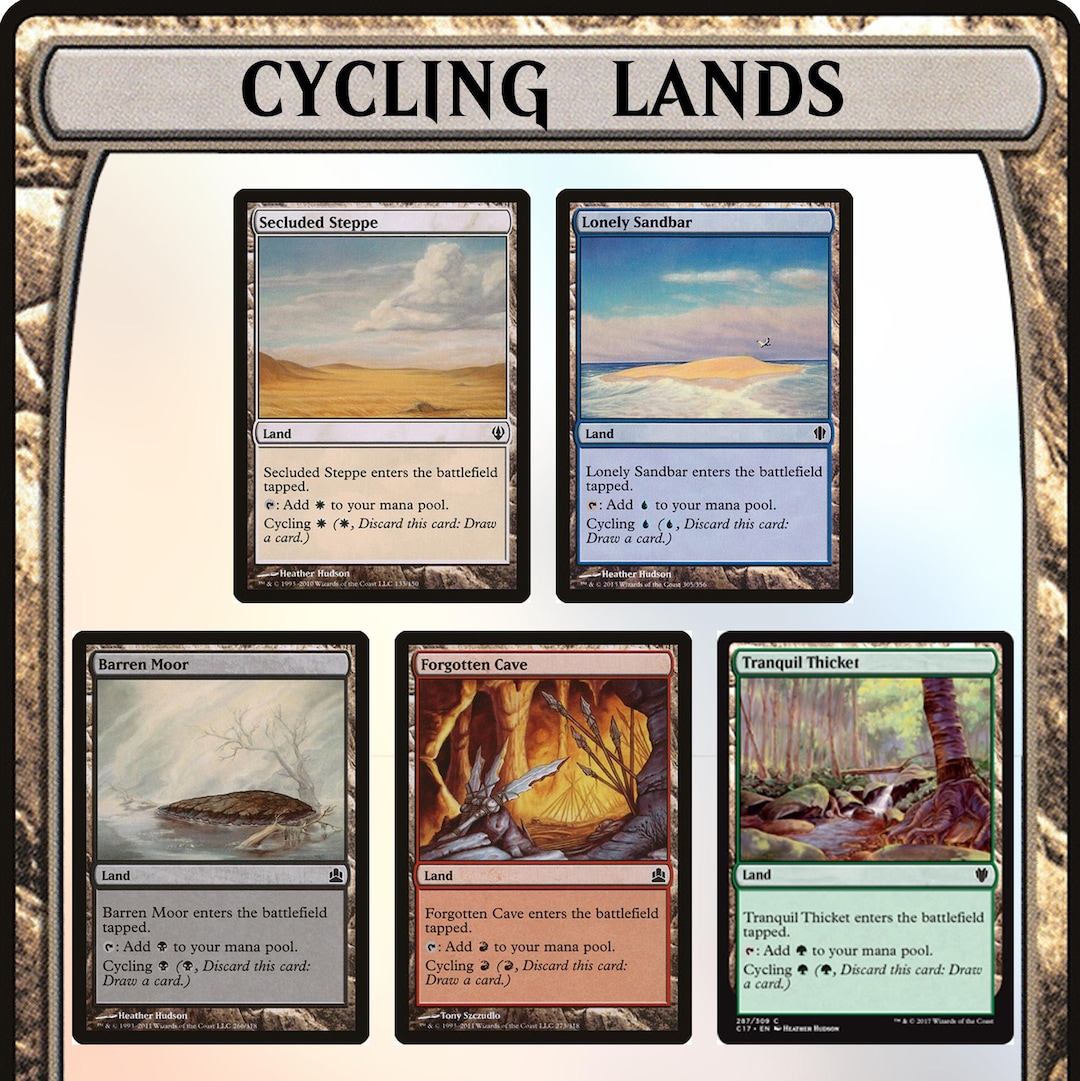 5x Original Cycling Lands Full Set Nonfoil MTG Magic the Gathering EDH ...