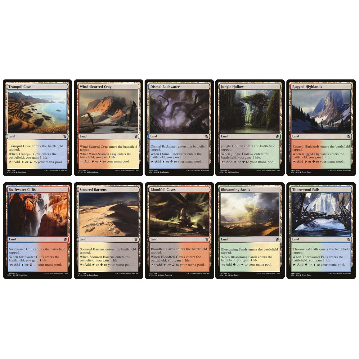 10 DUAL Lifegain Lands MTG Magic the Gathering Cards 1x Each From ...