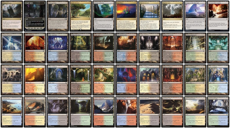 40 MTG Staple Lands for COMMANDER - Command Tower, Bounce, Lifegain ...