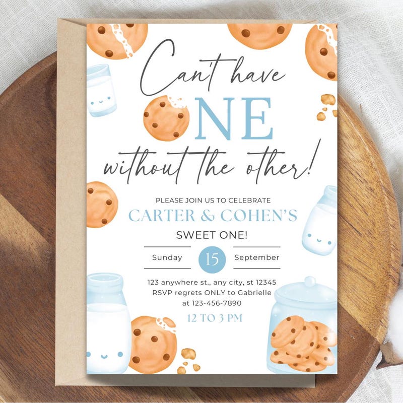 Milk and Cookie for Twins - Etsy