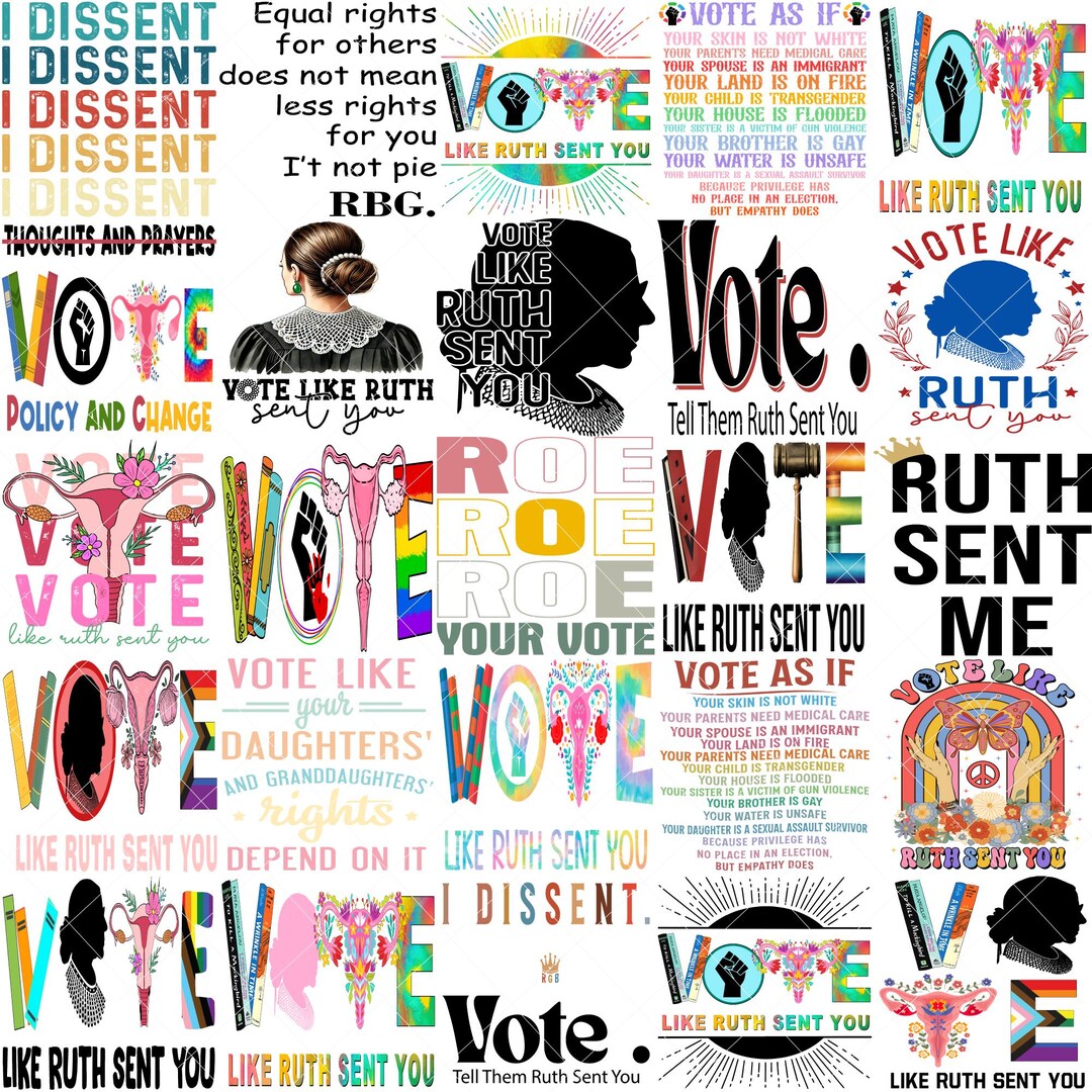 25 Vote Like Ruth Sent You Bundle Png, Notorious RBG Png, Human Rights ...