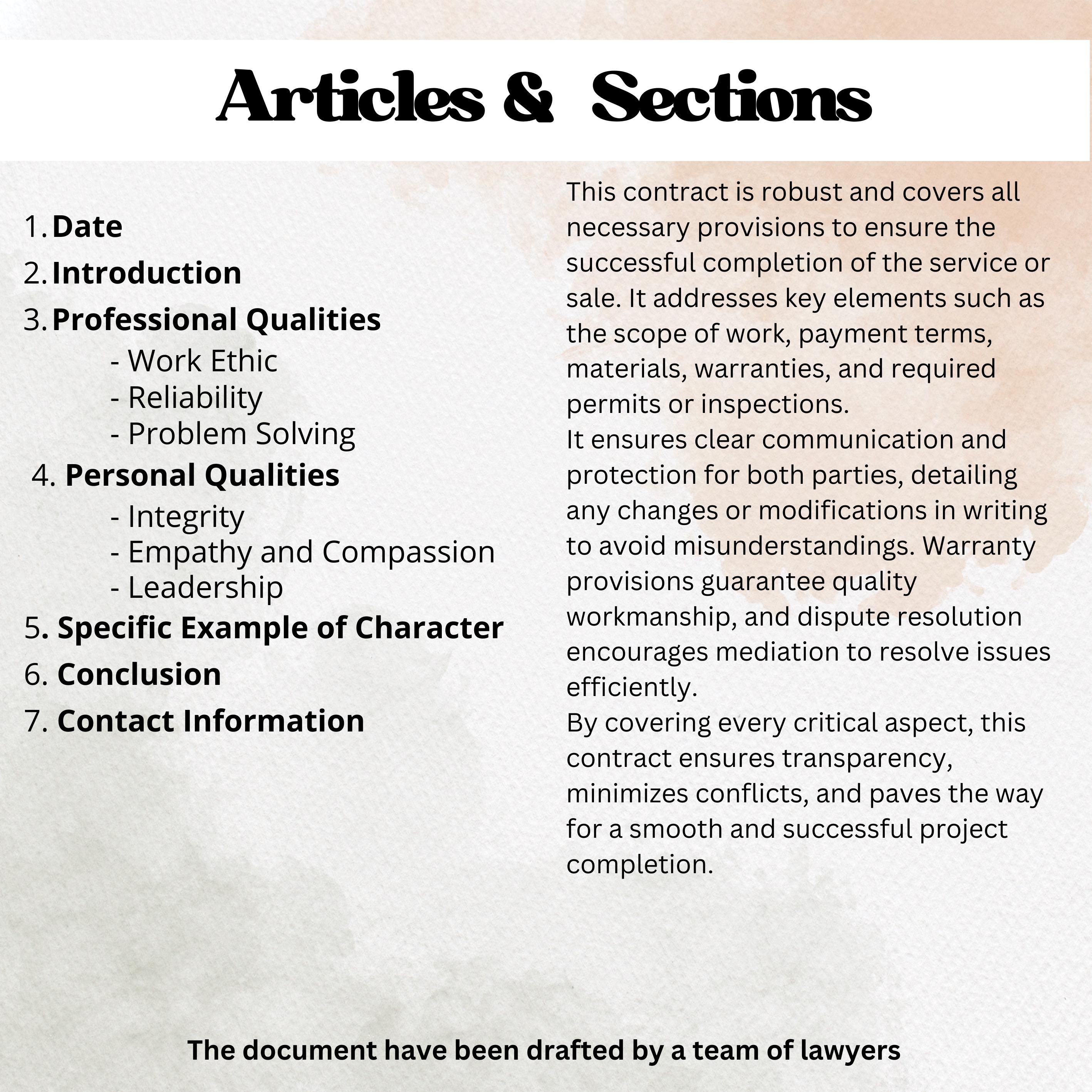 Editable Character Reference Letter - PDF and Word | A4 & US Letter - Etsy