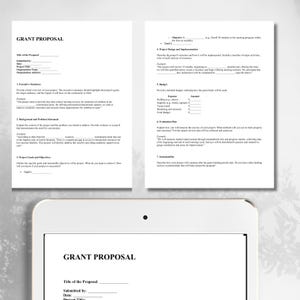 Editable Grant Proposal Template - PDF | Word | A4 | US Letter Size - Etsy
