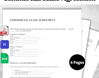 Residential Lease Agreement | Editable PDF, Google Doc, Word | Legal ...
