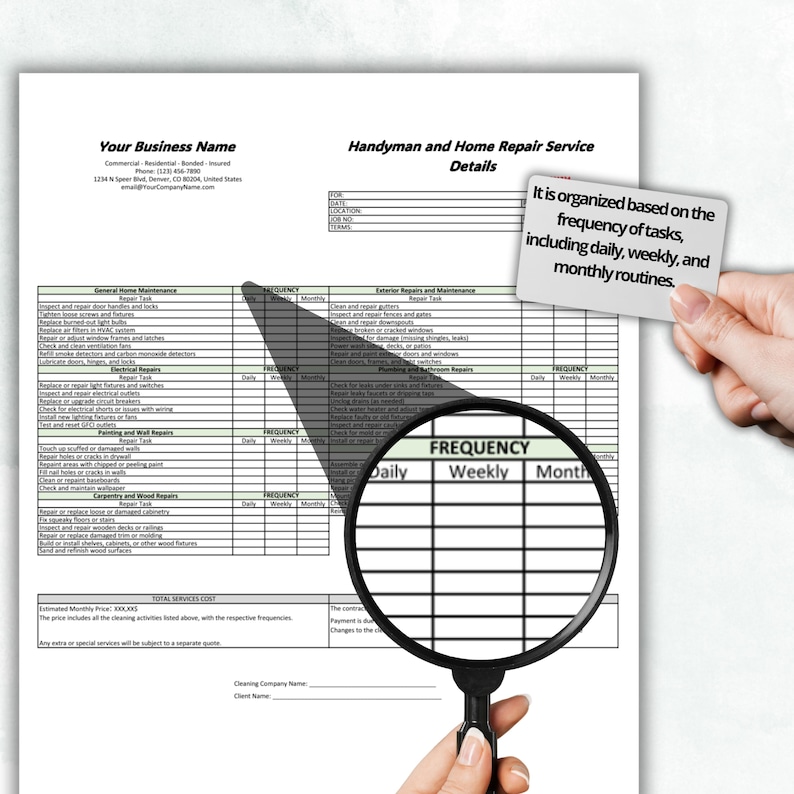 Editable Handyman and Home Repair Service Proposal - Client Contract ...