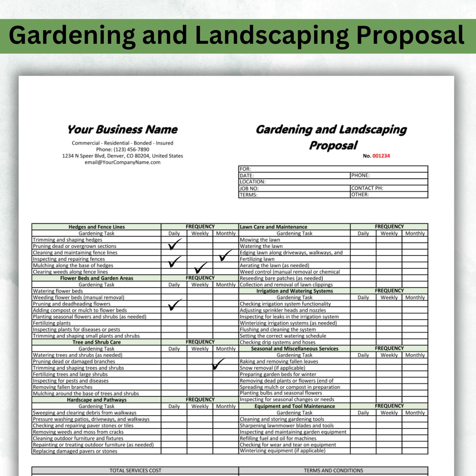 Editable Gardening and Landscaping Proposal - Client Contract Template ...