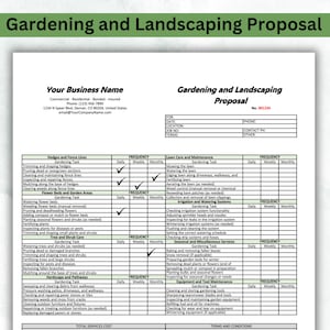 Editable Gardening and Landscaping Proposal - Client Contract Template ...