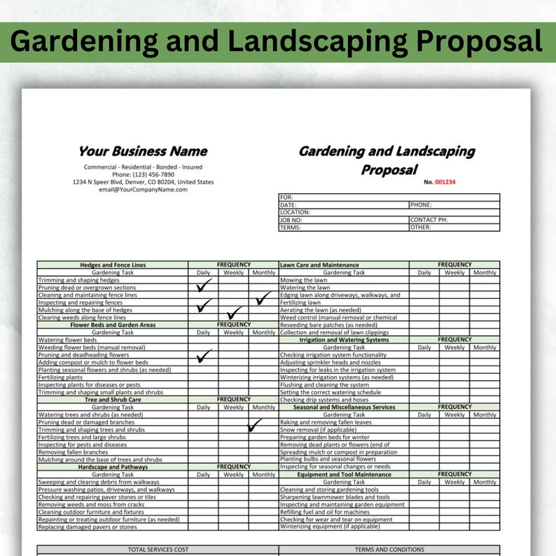 Editable Gardening and Landscaping Proposal - Client Contract Template ...