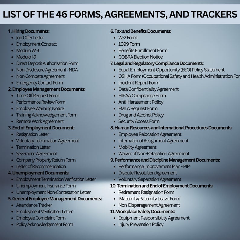 Employee Onboarding Forms – 46 Editable HR Templates | Word, PDF ...